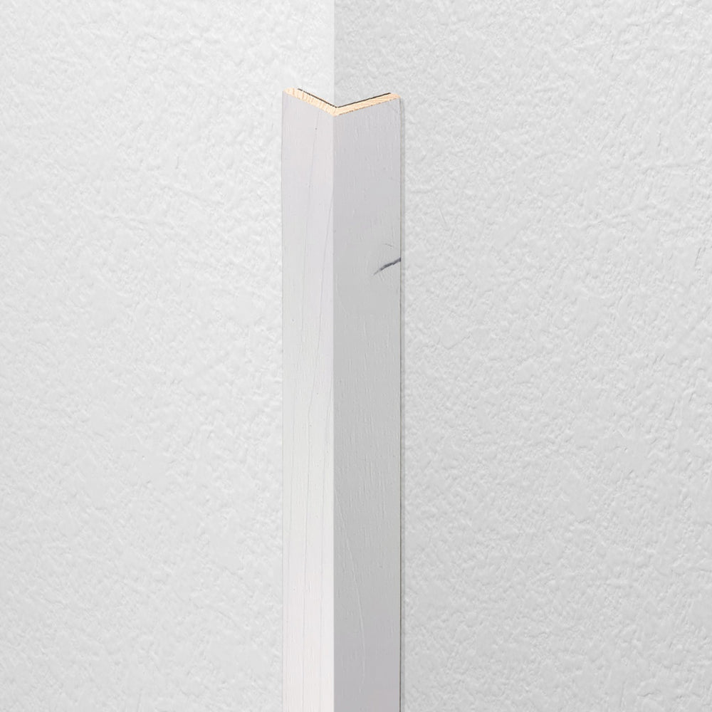 Modern White Wood Corner Trim Sample | Stikwood