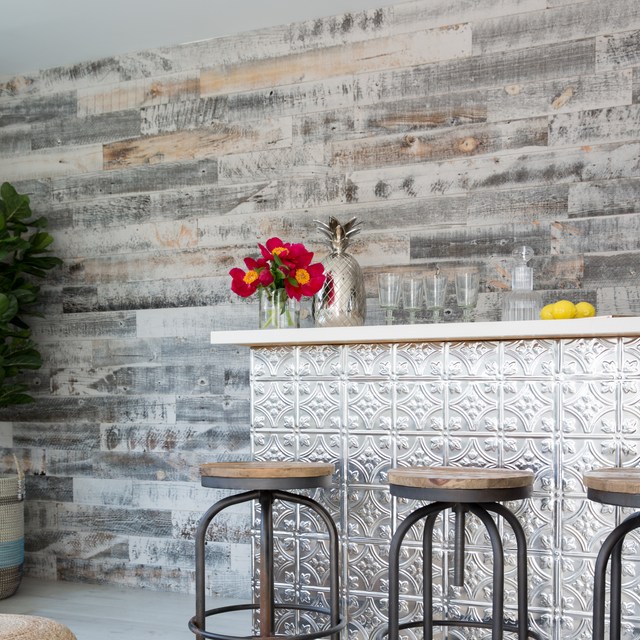 Reclaimed Weathered Wood Gray Wall Planks | Stikwood