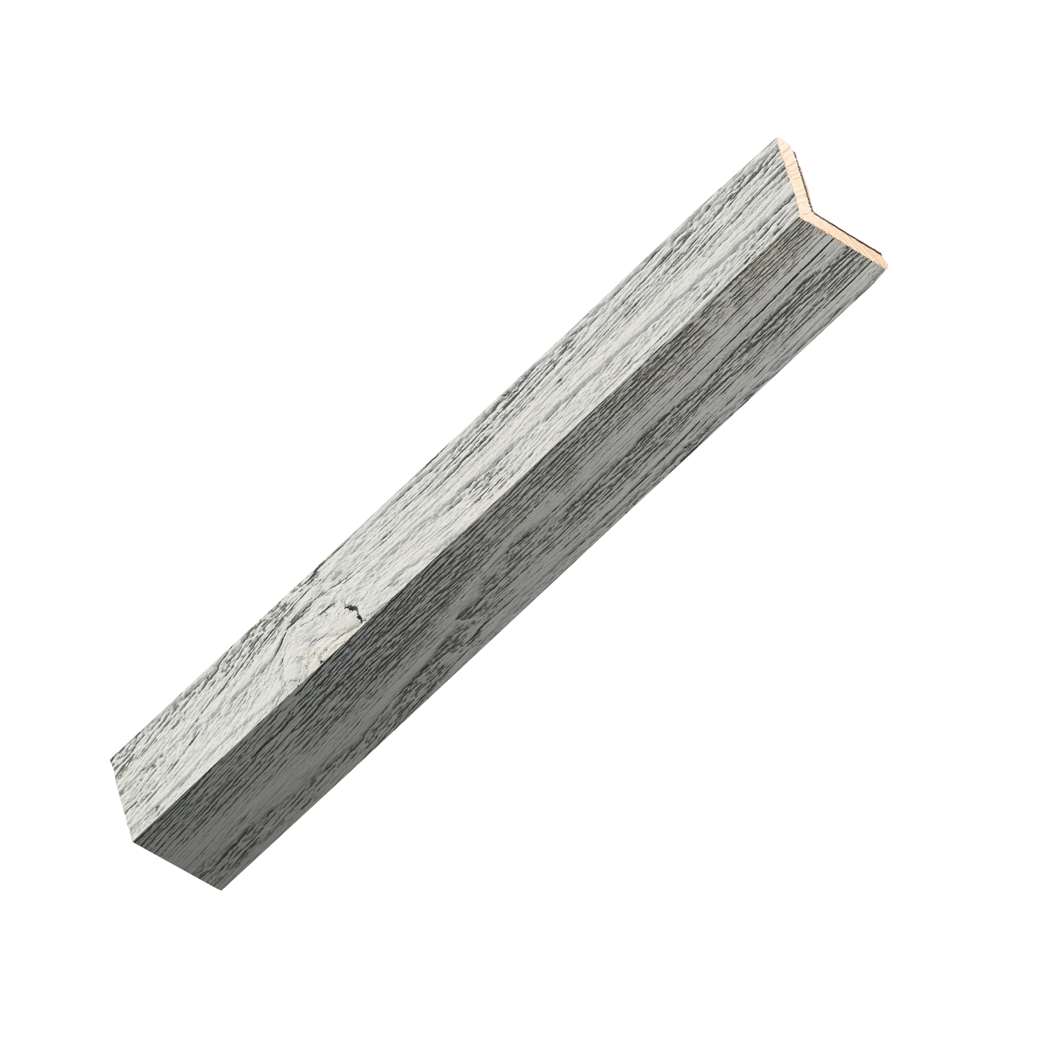 Reclaimed Weathered Wood White Wood Corner Trim Sample | Stikwood