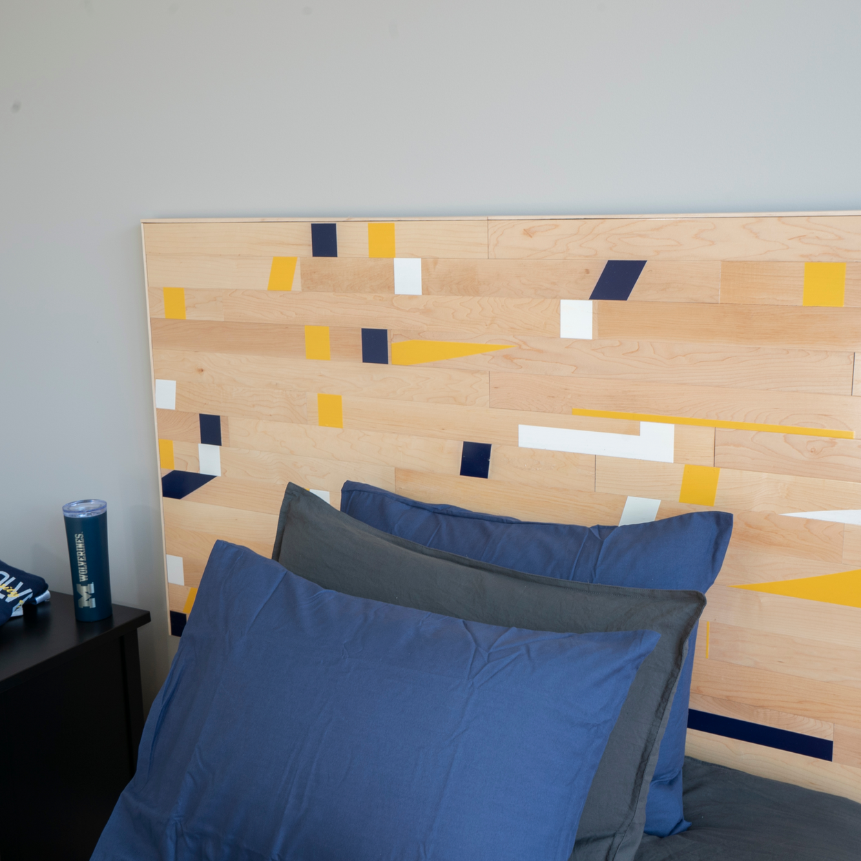 Fanwall Sports Court Headboard | Full & Twin Bed | Stikwood