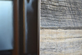 Silver Metal Edge Trim Sample for Wood Walls | Stikwood
